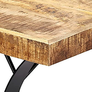 AJSEOYBS Retro Dining Table,Kitchen Table,Dinner Table Dining Room Home Furniture,for Cafe, Office, Kitchen, Living Room, Entryway,Dining Table 70.9"x35.4"x29.9" Solid Mango Wood