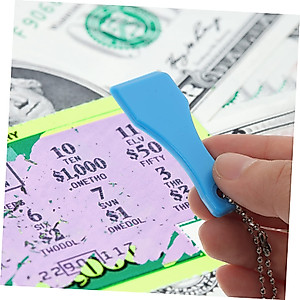 10pcs Scraper Sticker Scratching Tool Scraper Tool for Ticket Keychain Scraper Tool Hanging Craper for Cards Lotto Scratcher Tool Blank Stickers Tools Plastic Blade