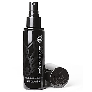 Black Wolf - Body Acne Spray - 4 fl oz- Clear Body Acne Breakouts and Cleanse Your Skin - Easy to Use and Quick Dry Formula - Salicylic Acid Acne Treatment