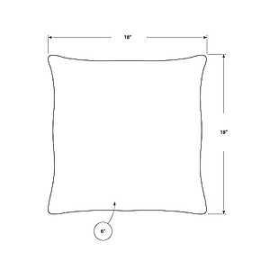 Monarch Specialties 9271, Set of 2, 18 X 18 Square, Insert Included, Decorative Throw, Accent, Sofa, Couch, Bedroom, Polyester, Hypoallergenic, Beige Pillow 18"X 18" Taupe Mosaic Velvet 2Pcs, 2 Piece