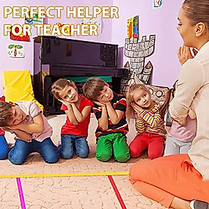 6 Rolls 100 Feet Carpet Marker Strips for Classroom, Mckanti Nylon Carpet Strips Carpet Spots Strips Floor Carpet Markers for Teachers Student Line up School Social Distance