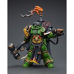 Pipigirl JoyToy 40K Space Marine Genuine License 1/18 Action Figure, Ultramarines Intercessors, 4.88 inch Models Space Marines Action Figures Kits (Salamanders Captain Adrax Agatone)