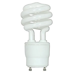 Satco S8205 18 Watt (75 Watt) 1200 Lumens Mini Spiral CFL Soft White 2700K GU24 Base Light Bulb