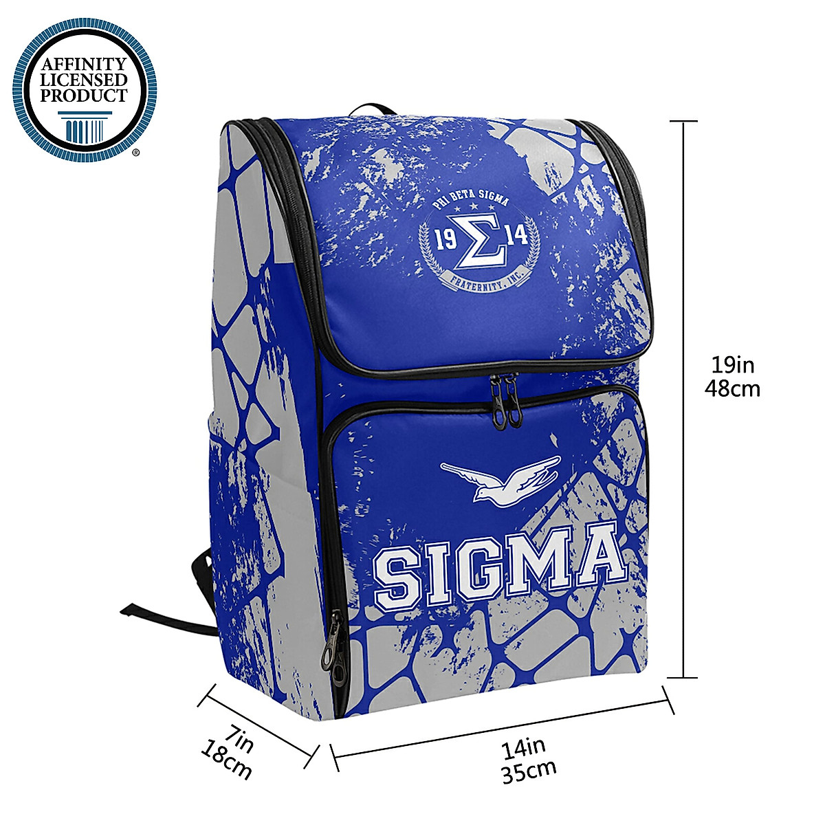 BBGreek Phi Beta Sigma Officially Licensed - Backpack - Sigma - Fraternity Paraphernalia