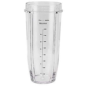 2 Packs Replacement 32OZ Cups With Spout Lids,950ML(32oz) Measuring Scale Cup Mug, FIT FOR ALL Nutri Ninja Pro and Nutri Ninja Auto IQ Series Blenders (2, 27)