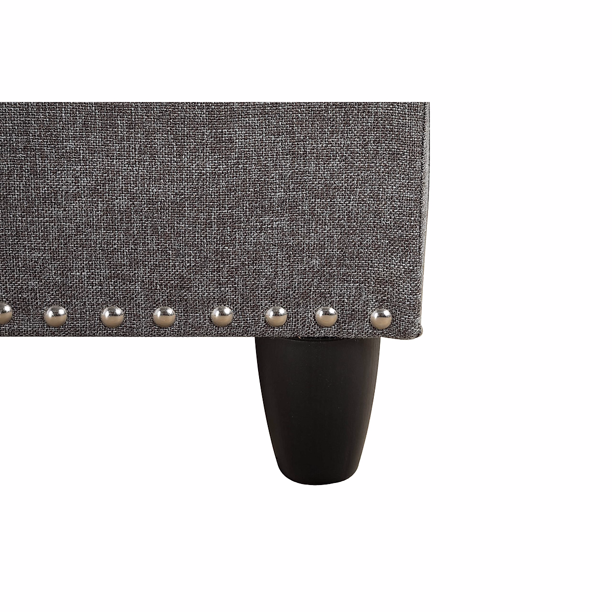 LOPOO 97" Linen Fabric L-Shaped Modular Sectional Sofa, Left-Facing Upholstered Couch with 69" Chaise Lounge, Button Tufted Design, Foldable Backrest with Cup Holders, Grey Living Room Furniture Set