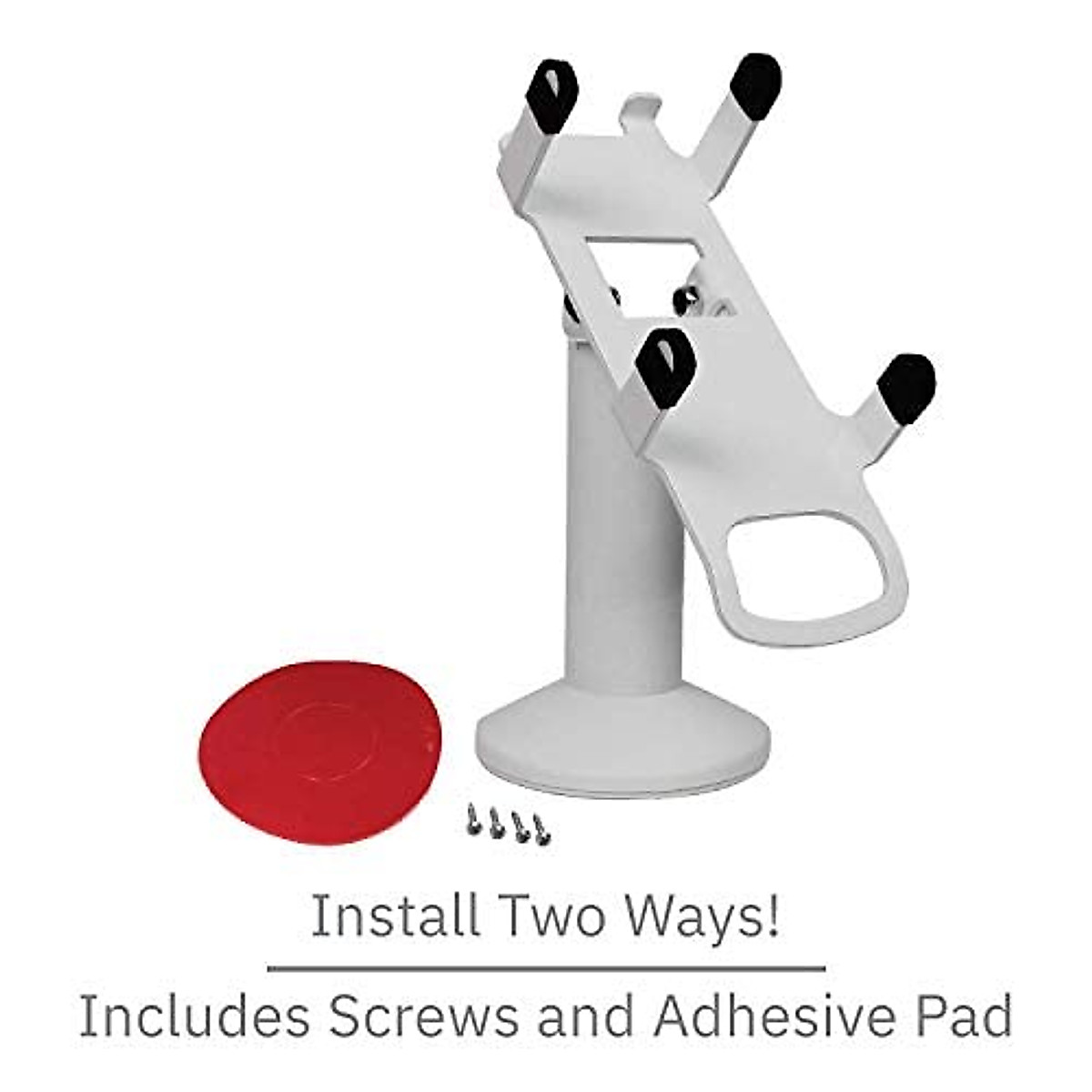 Discount Credit Card Supply DCCStands Valor Paytech VL100 7" Swivel and Tilt Terminal Stand, Screw-in and Adhesive, White…