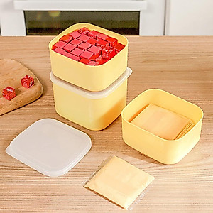 4 Pack Airtight Plastic Food Storage Containers with Lids - BPA-Free & Leak Proof - Cheese Storage Containers, Meal Prep Containers -4.7X4.3X3.5 Inch