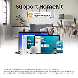 Ampai HomeKit Smart Plug Compatible With Alexa, Siri, Google Home - Energy Monitoring Smart Outlet - Remote Control - 2.4GHz Wi-Fi - 15Amp