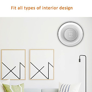 Wall Plate Made for The Nest Thermostat 2020 | Google Nest Thermostat Trim Kit Accessory | Easy Installation | Snow