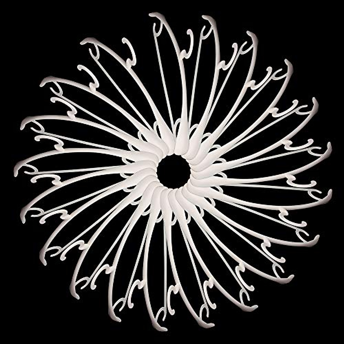 Plastic Clothes Hanger, Extra Thick Plastic Wide Shoulder Adult 360 Degrees Rotate Slip Resistant Standard Clothing Hanger Ideal for Everyday Use Beige 20 Pack