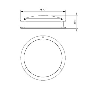 DYMOND LED Ceiling Light Fixture Flush Mount 4000K Natural Daylight Dimmable Surface Mount Brushed Nickel Ceiling Lamp for Kitchen, Hallway, Bathroom, Bedroom, Closet (12 Inch) (1 Pack)