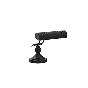 Home Intuition Classic Antique Retro Adjustable Leaning Piano Lamp Banker Desk Light (Matte Black)