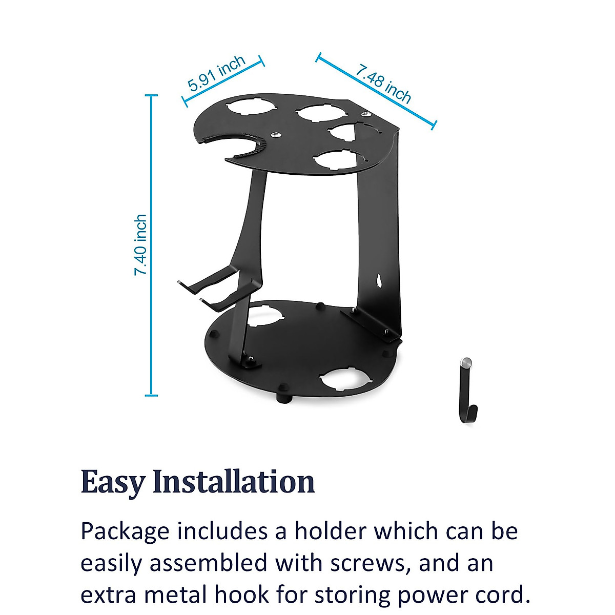 Nekuma Curling Iron Holder Attachments Compatible with Dyson Airwrap Organizer Stand on Desktop, Hair Wrap Storage Rack Accessories Wall Mounted for home/Bathroom