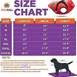 PawRoll Dog Jacket for Winter - Zipper Dog Puffer Coat with Harness - Waterproof Exterior & Warm Fleece Interior Ideal for Small, Medium & Large Breeds (Small, Red)