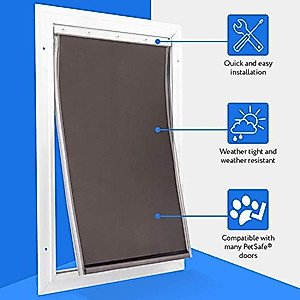 Medium Replacement Dog Door Flap Compatible with PetSafe Freedom Doggie Doors PAC11-11038 - Measures 8 1/4" x 12 1/4" Made from Flexible, Durable, Weather Resistant Materials- Doggie Door Flap