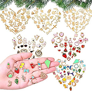 200Pcs Charms for Jewelry Making, Assorted Jewelry Bangle Charms, Wholesale Mixed Bulk Metal Earring Charms for DIY Necklace Bracelet Jewelry Making and Crafting