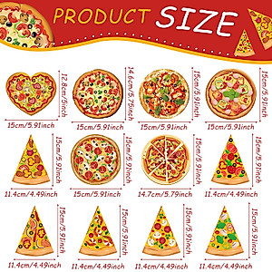 Yuefunny 72 Pcs Pizza Party Hanging Swirl Decorations Pizza Hanging Swirls Themed Decor Pizza Party Decorations for Ceiling Pizza Themed Birthday Decorations Food Themed Decor Baby Shower Supplies