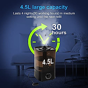 Reptile Fogger 4.5L Top Filling Terrariums Humidifier Reptile Mister Lizard Tortoise Amphibian Foger with Hose for Reptiles, Amphibians, Herps, Vivarium(Dial Knob)