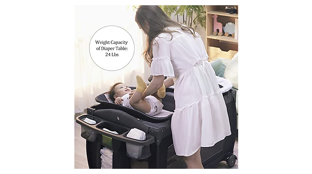 Pamo Babe Playard Deluxe: 4-in-1 Nursery Center