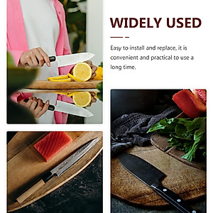 DOITOOL 2Pcs Wood Knife Scales Kitchen Knife Handle Replacement Kitchen Repair Handle for Sashimi Natural Wood Handle Replacement