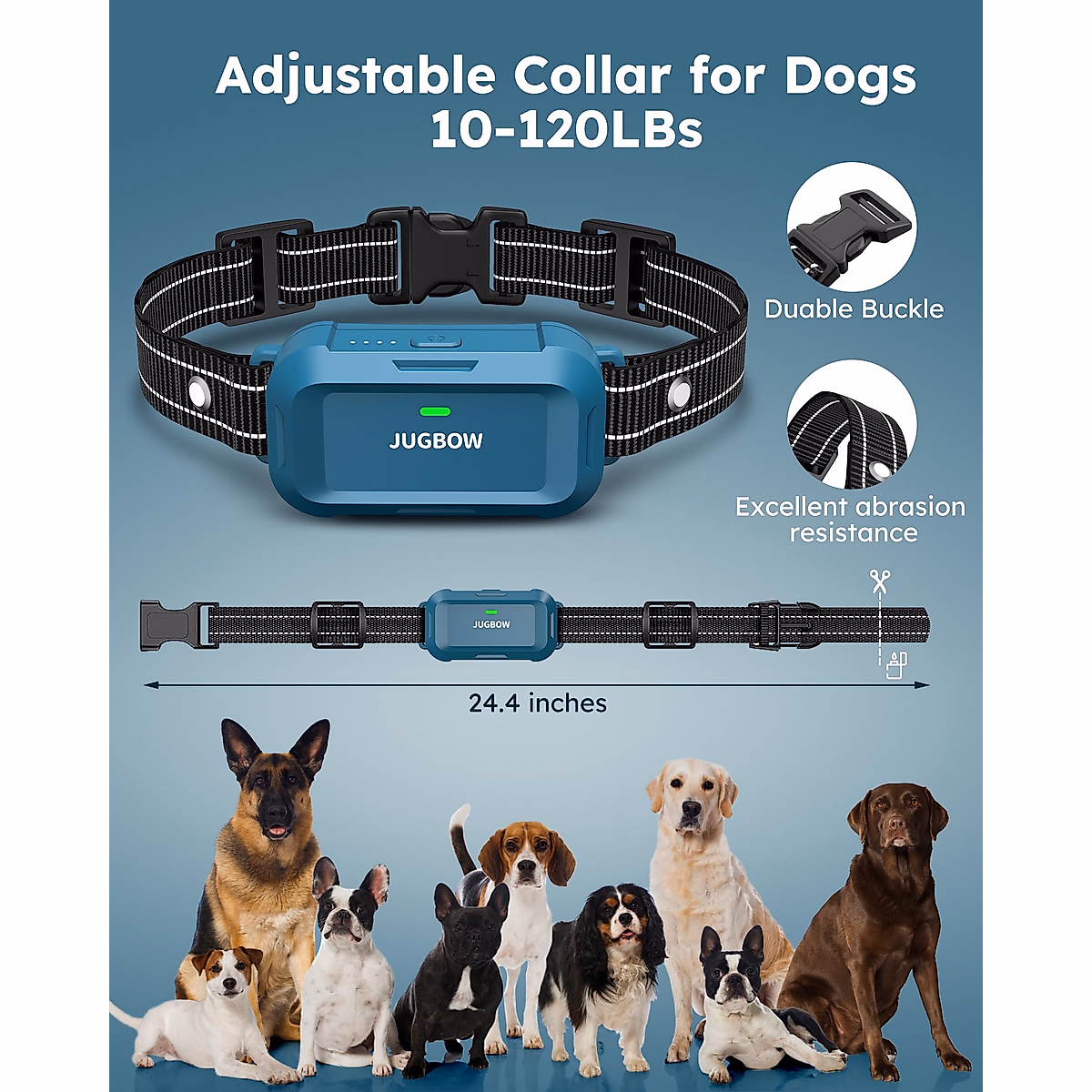 Jugbow Dog Shock Collar - 4200FT Dog Training Collar with Remote, IPX7 Waterproof Electric Collar with 4 Training Modes, Security Lock, Rechargeable e-Collar for All Breeds, Sizes