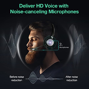 Yealink WH62 Wireless with Busylight WH62 BLT60 Headset with Microphone Teams Certified for PC Computer Laptop Mac Office Telephone IP VoIP Phones for Microsoft Optimized