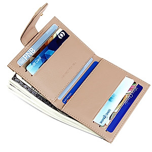 GEEAD Small Wallets for Women Slim Bifold Credit Card Holder Minimalist Zipper Coin Pocket