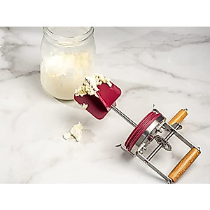 1.5 Liters Manual Butter Churner - Wooden Handle Shakes Stainless Steel Gear Manual Butter Maker, Butter Churner Hand Crank Mason Jar, Baking of Top Gadgets Butter Maker Cream Mixer