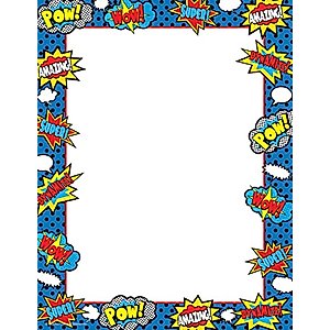 Teacher Created Resources Superhero Computer Paper (5629) 8.5 inches X 11 inches