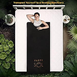 Happy Sol Far Infrared Sauna Blanket for Home, Portable Infrared Sauna Blanket for Therapy, Sauna Blanket for Detox, Suitable for Relaxation and Exercise Recovery, Very Low EMF