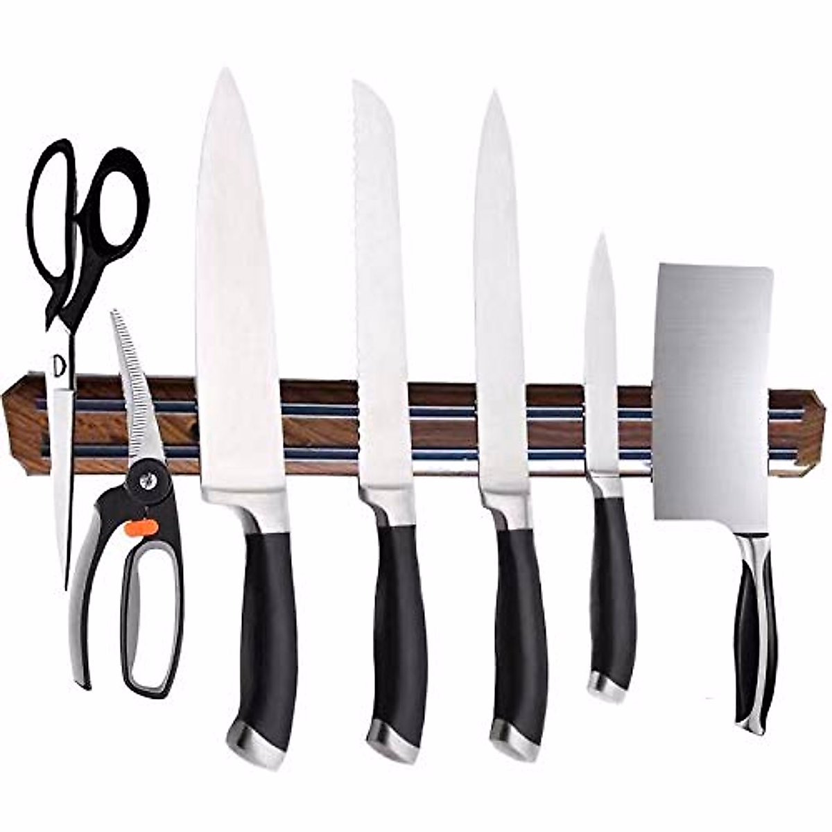 Magnetic Knife Strip Holder Rack Tool Bar Magnet 15 Inch Multipurpose Magnetic Knife Rack Strong Powerful Kitchen Storage Display Organizer Easy Install Secure Safe Laundry Garage Workshop Shed