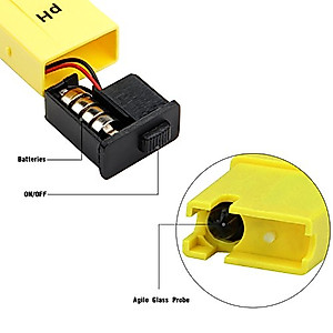 Jellas Pocket Size pH Meter Digital Water Quality Tester for Household Drinking Water, Swimming Pools, Aquariums, Hydroponics, pH Measurement for 0-14.0 pH, ± 0.1 Accuracy, 0.1 Resolution.(Yellow)