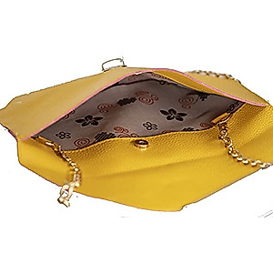 AMAZE Fashion Women Handbag Shoulder Bags Envelope Clutch Crossbody Satchel Tote Purse Leather Lady Bag (Yellow)