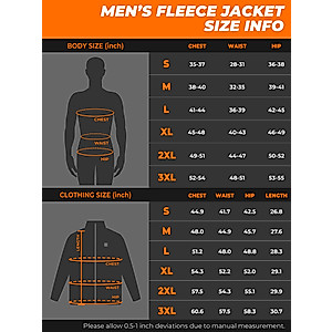 ORORO Men's Heated Fleece Jacket Full Zip with Battery Pack (Grey, XL)