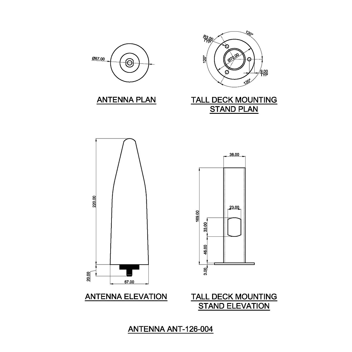 Proxicast 8.5 dBi Pro-Gain 4G / 5G / WIFI Omni-Directional Ultra Wideband Marine Grade Antenna with Stainless Outdoor Deck Mount for Boat, Salt Water or Corrosive Applications - White (ANT-126-004-WM)