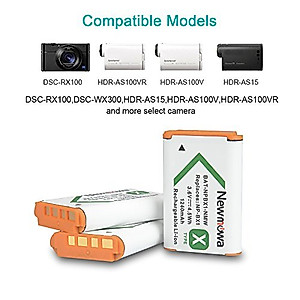 NP-BX1 Newmowa Replacement Battery (3-Pack) and 3-Channel USB Charger Set for Sony NP-BX1 and Sony DSC-RX100,DSC-RX100 II,DSC-RX100M II,DSC-RX100 III,DSC-RX100 IV,DSC-RX100 V/VII,ZV-1