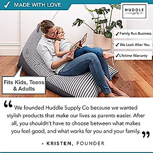 Huddle Designer Stuffed Animal Bean Bag Storage Washable XL Cover -The Original Premium Stuffed Animal Storage Bean Bag for Kids | Strong Zipper, Thick Canvas