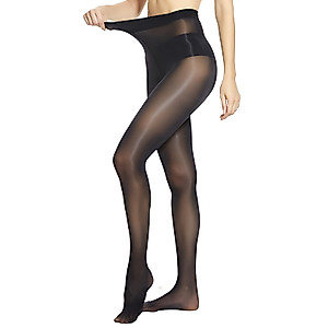 Yilanmy Shiny Sheer Tights 20D Pantyhose for Women Control Top Ultra Shimmery Silk Stockings 2 Pairs