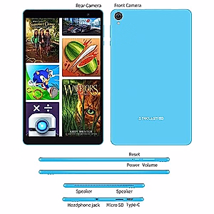 TECLAST Tablet 8 Inch P80T Android 12 Tablets, WiFi 6, 8GB+64GB (TF 1TB) 1.8GHz Quad-Core Processor, 1280 * 800 IPS, Dual-Band WiFi&Camera, Bluetooth5.0, Type-C, 4000mAh, Kids Tablet for Children