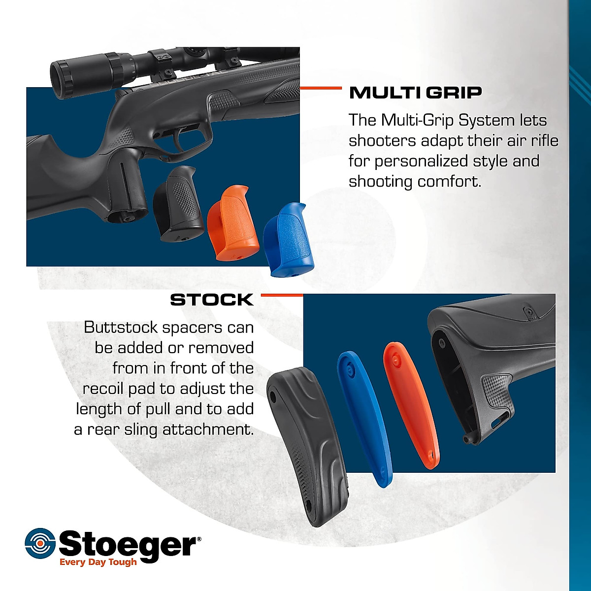 Stoeger S8000-E TAC Airgun Combo - .177 Caliber - Black Synthetic with 3-9x40 Adjustable Objective Scope