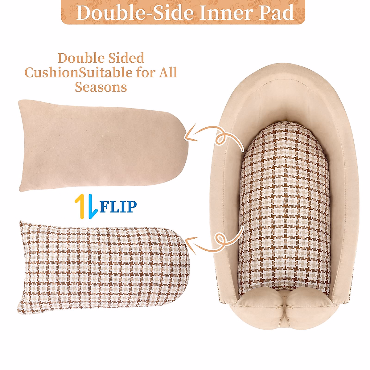 Doggie Car Seat - Booster Seat for Small Dogs 0-15 Ibs (Brown)