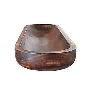 Hand-crafted wooden dough bowl can be used for home decor. Candle safe wooden bowl. Can be used for fruits,bread,vegetables. Food Safe. Unique rustic wood bowls.