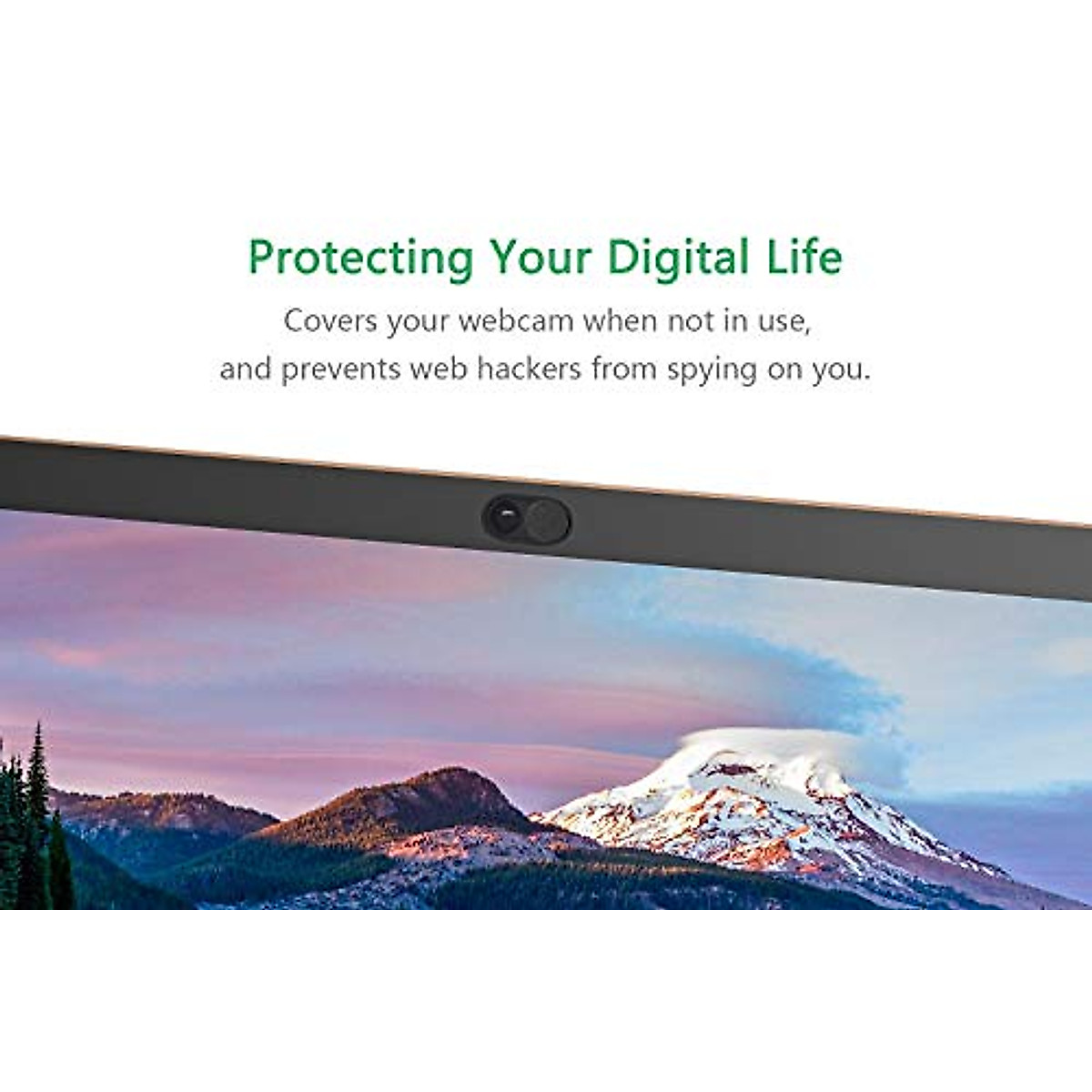 CloudValley Webcam Cover Slide[2-Pack], 0.023 Inch Ultra-Thin Metal Web Camera Cover for MacBook Pro, iMac, Laptop, PC, iPad Pro, iPhone 8/7/6 Plus, Protect Your Visual Prvacy [Black]