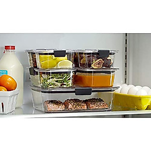 Rubbermaid Brilliance Leak-Proof Food Storage Containers with Airtight Lids, Set of 7 (14 Pieces Total) | BPA-Free & Stain Resistant