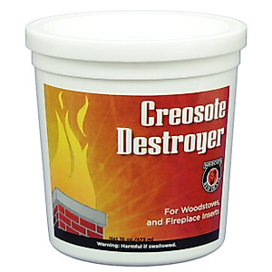 MEECO'S RED DEVIL 1 Pound Creosote Destroyer Powder for Efficient Chimney Cleaning - Fireplace Soot Remover & Creosote Remover - USA Made Formula