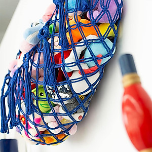 Joayuezo Toy Storage Hammock for Stuffed Animals Storage Hammock Plush Toy Storage Net for Corner Soft Toy Net Hammock for Kids Room (B)