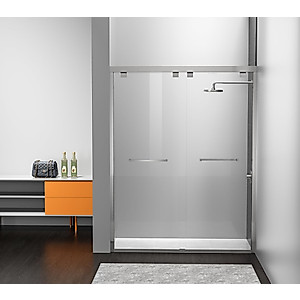 Elegant Kitchen and Bath SD303-6076BNK Semi-Frameless Shower Door 60 x 76 Brushed Nickel