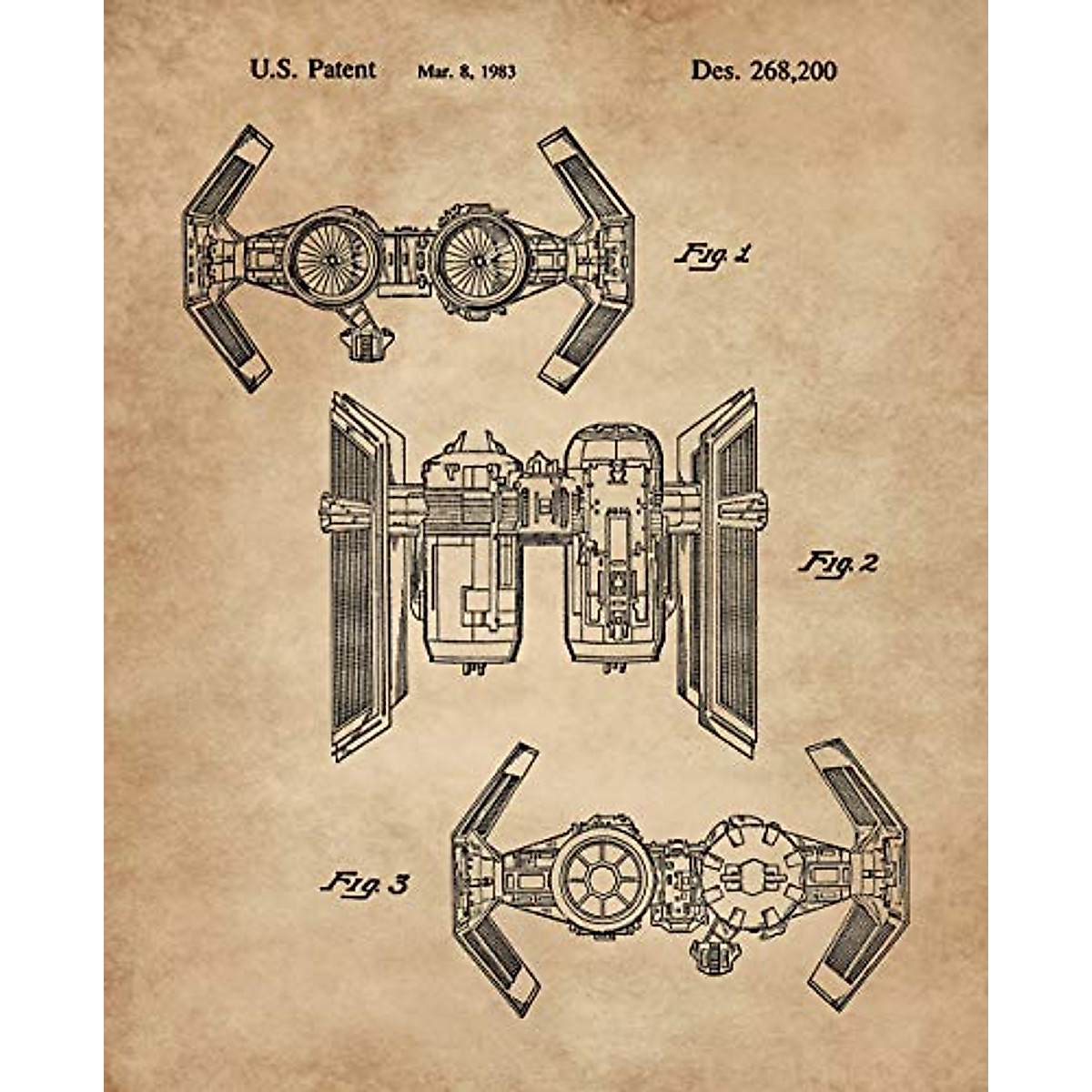 Star Vessels Gifts - Set of 8 Wall Art Prints (8x10) for Men Boys Women Bathroom Bedroom Room Decor Movie Sci Fi Wars Comic-Con Man Cave Garage Retro Reinterpreted Studio Student Decorations