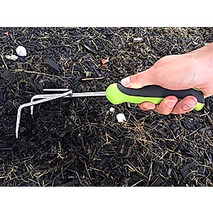Garden Guru Hand Cultivator Rake Tiller Tool - Stainless Steel for Ultimate Strength - Rust Resistant - Ergonomic Handle - Great for Gardening Cultivating Loosening Weeding